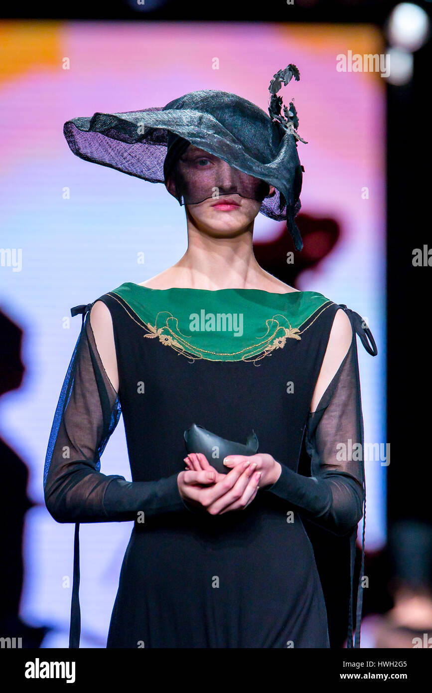BARCELONA - FEB 5: A model walks the runway for the Natalie Capell ...