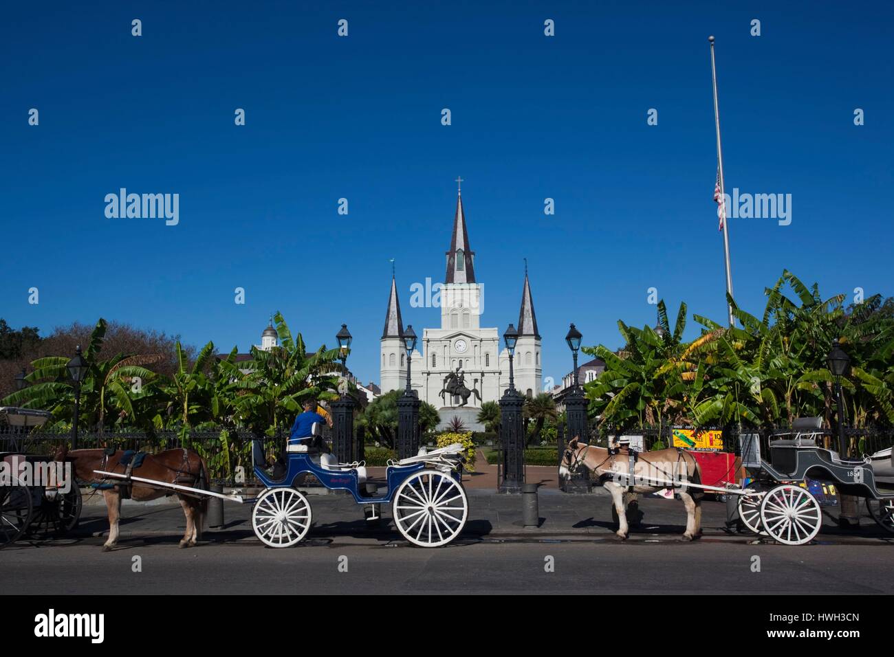 United States, Louisiana, New Orleans, French Quarter, Jackson Square ...