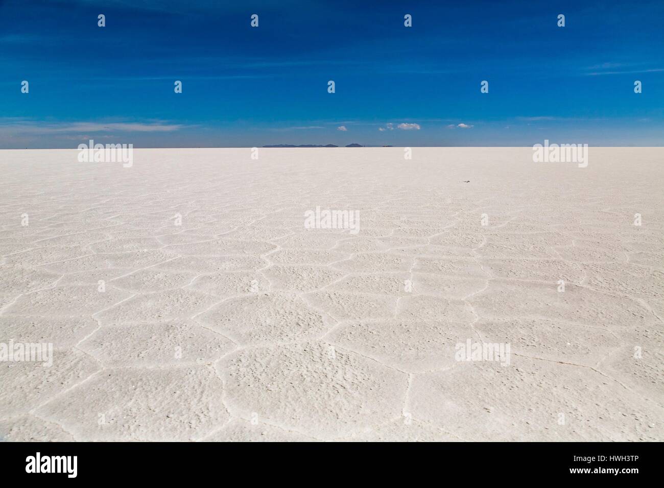 Bolivia, Daniel Campos Province, Potosi, Salar de Uyuni, Colchani, salt ...