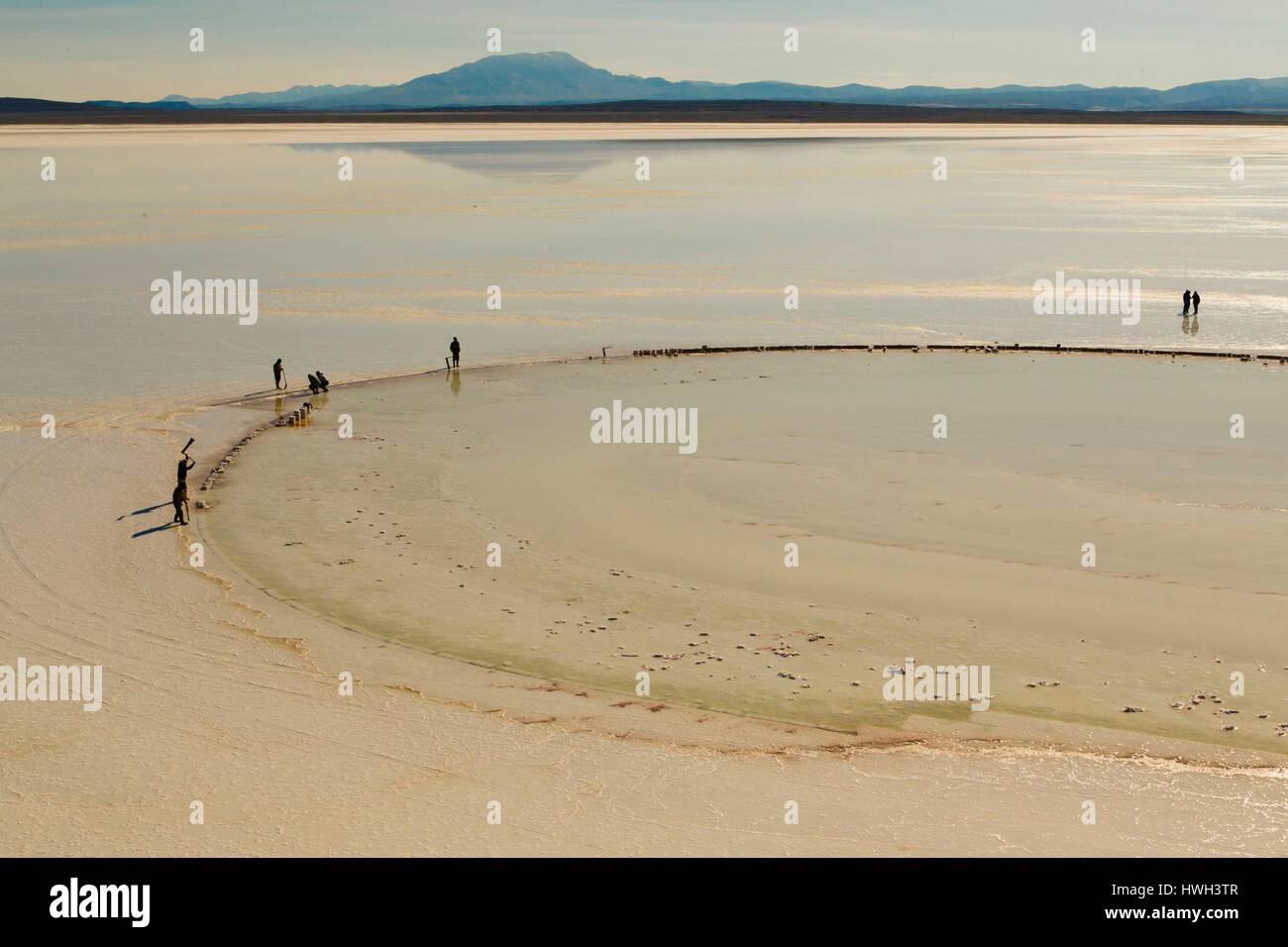 Bolivia, Daniel Campos Province, Potosi, Salar de Uyuni, Colchani, salt ...