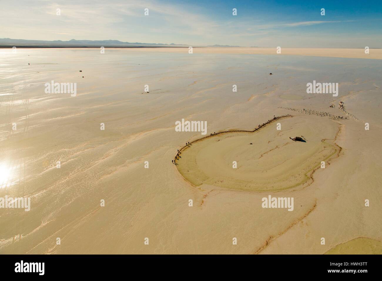 Bolivia, Daniel Campos Province, Potosi, Salar de Uyuni, Colchani, salt ...