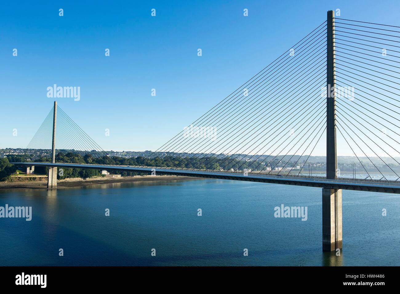 France, Finistere, Le Relecq Kerhuon, Plougastel Daoulas, the bridge of ...