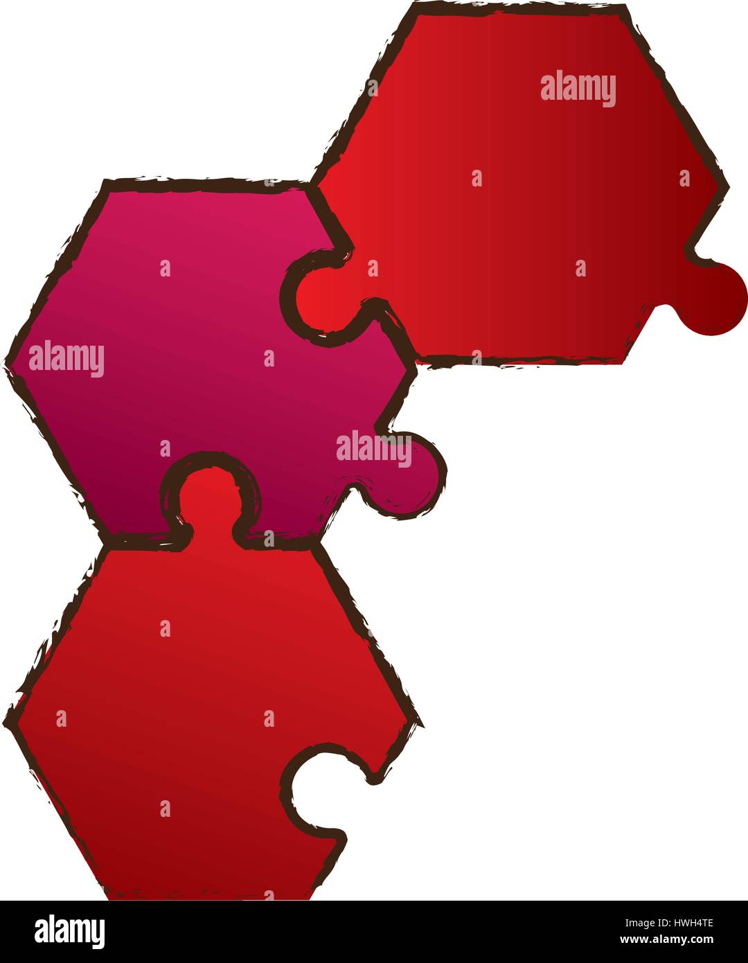 red puzzle pieces image Stock Vector Image & Art - Alamy