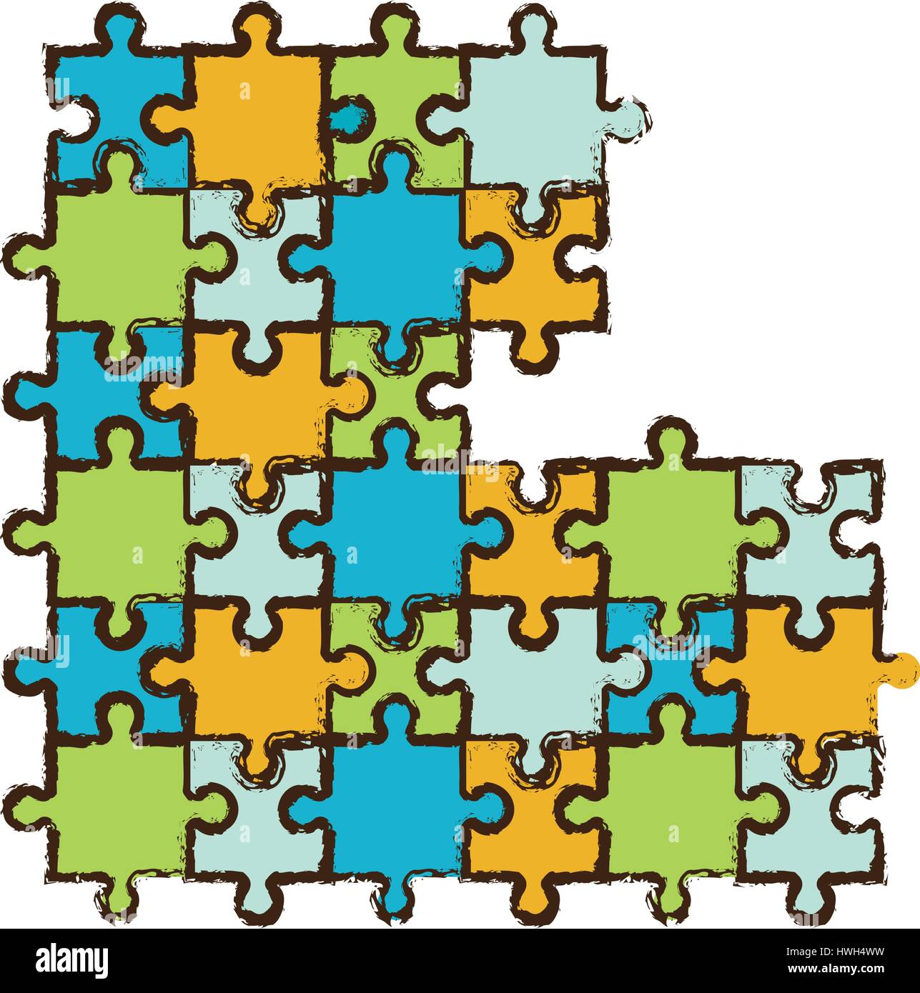 jigsaw puzzle pieces image Stock Vector Image & Art - Alamy