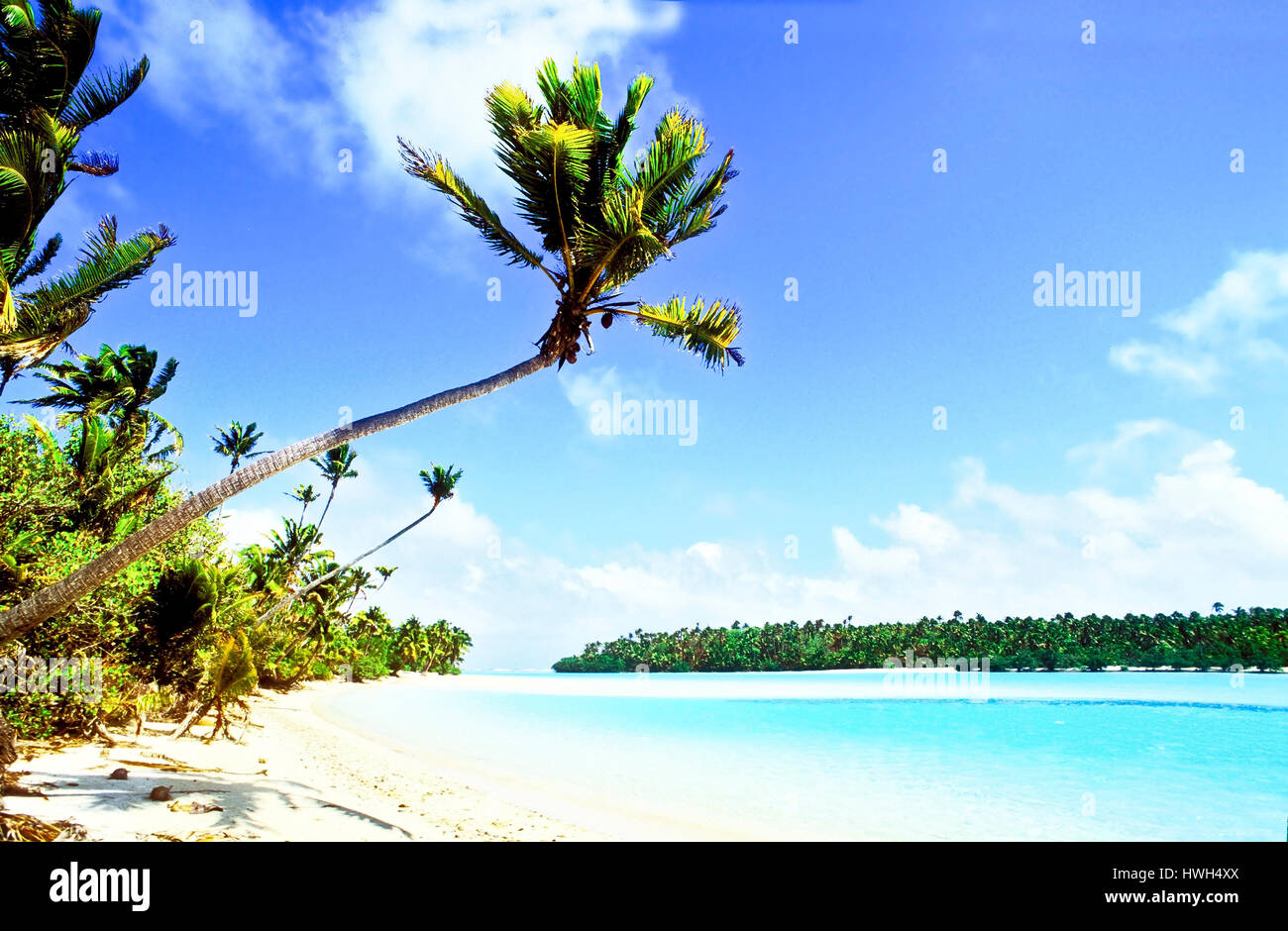 Aitutaki Lagoon, Cook Island in the south Pacific Ocean Stock Photo - Alamy