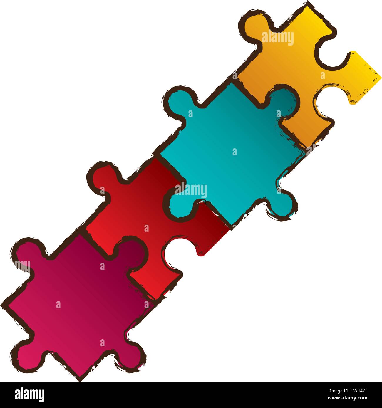 puzzle pieces connection image Stock Vector Image & Art - Alamy