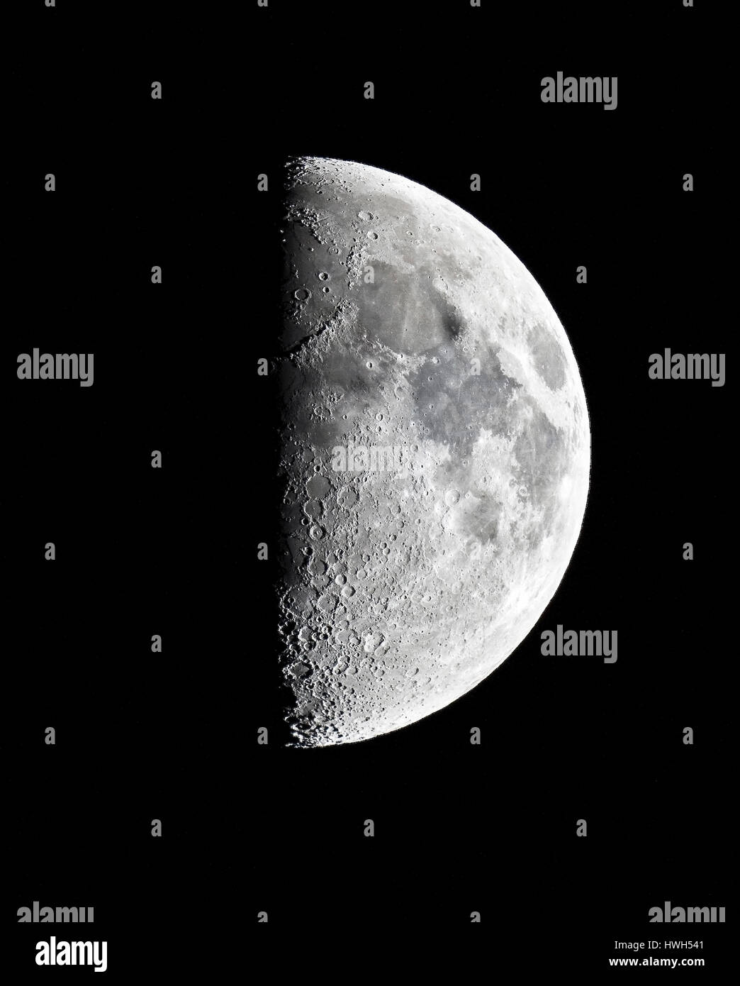 Half moon on December 17th 2007. A composition of 28 individual ...