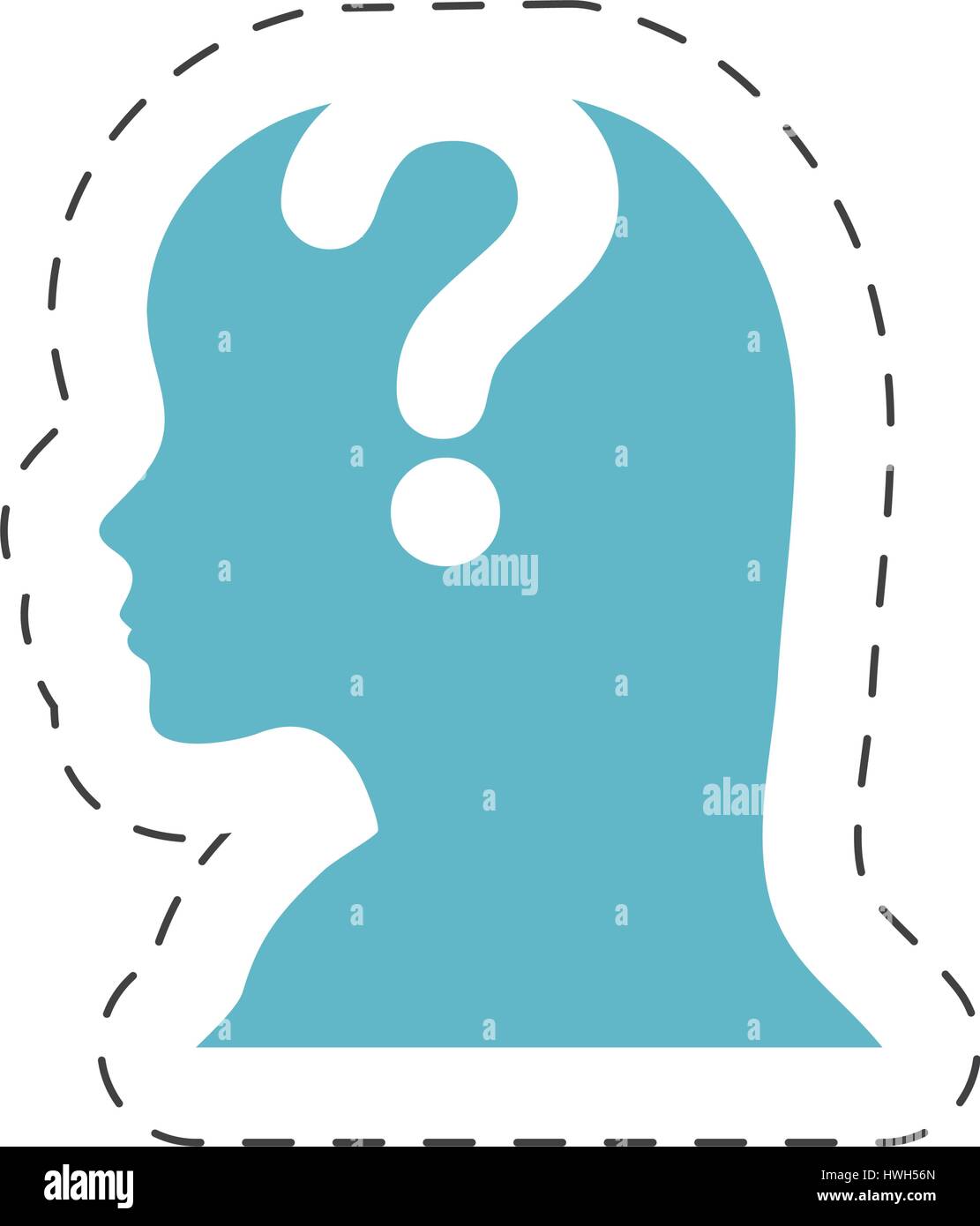 head female question mark image Stock Vector Image & Art - Alamy