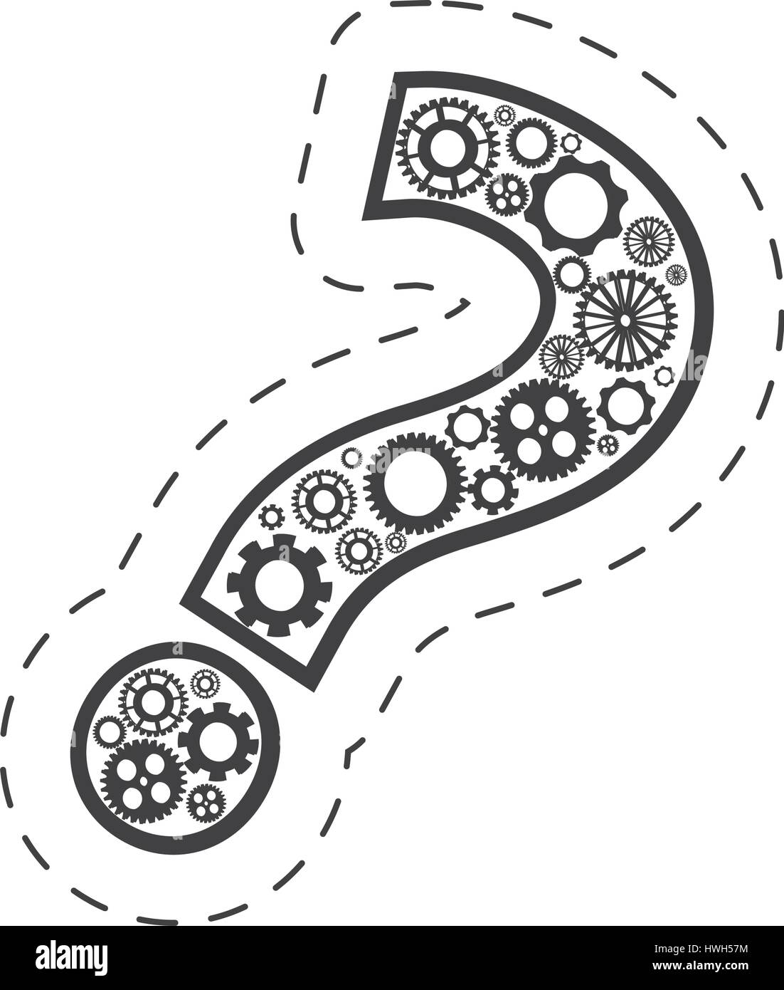 question mark with gears image Stock Vector Image & Art - Alamy