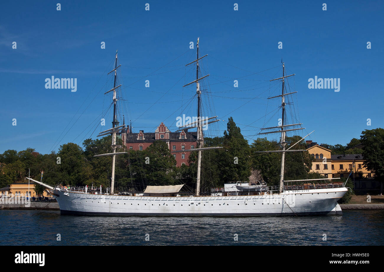 Sailing ship Af Chapman in Stockholm, Sweden, Sweden, sailing ship ...