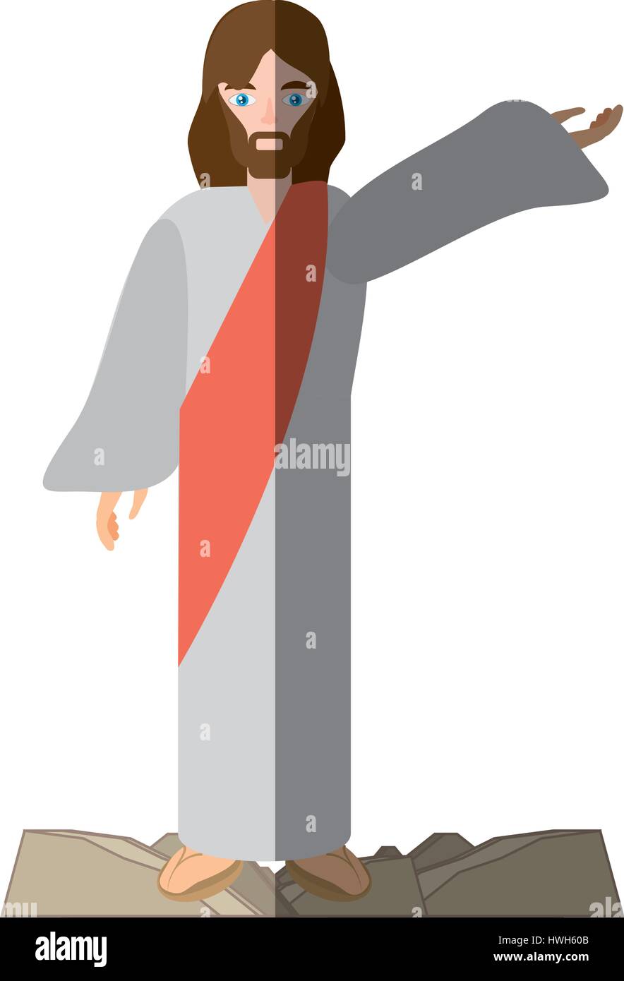 jesus christ christianity image shadow Stock Vector Image & Art - Alamy