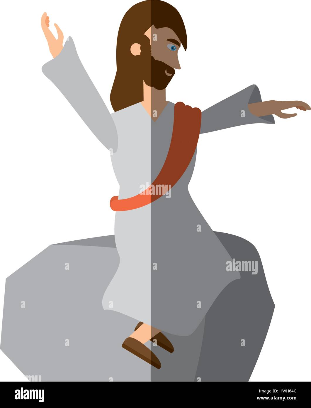 jesus christ preach pray shadow Stock Vector Image & Art - Alamy