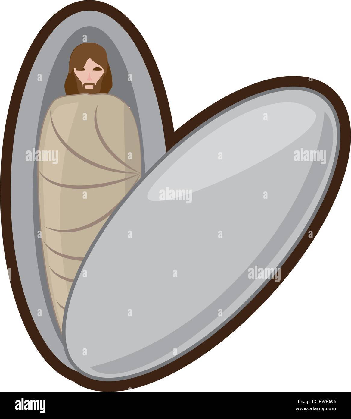 Grave cross line style Stock Vector Images - Alamy