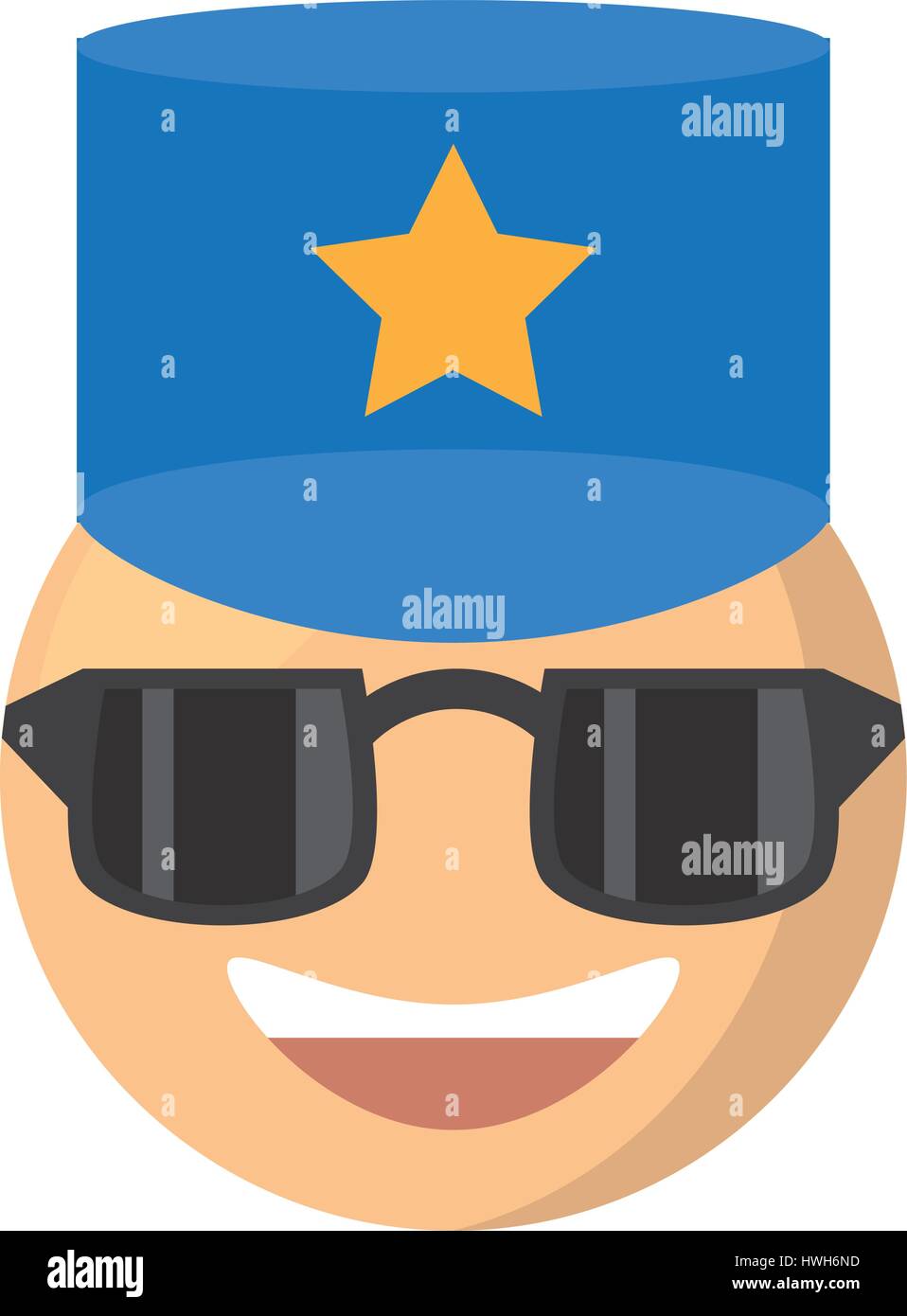 emoji police expression image Stock Vector Image & Art - Alamy