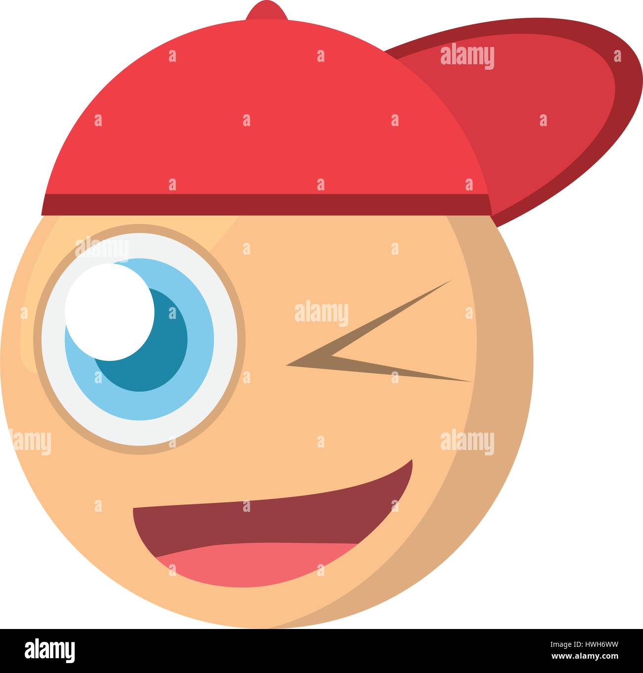 emoji wink expression image Stock Vector Image & Art - Alamy