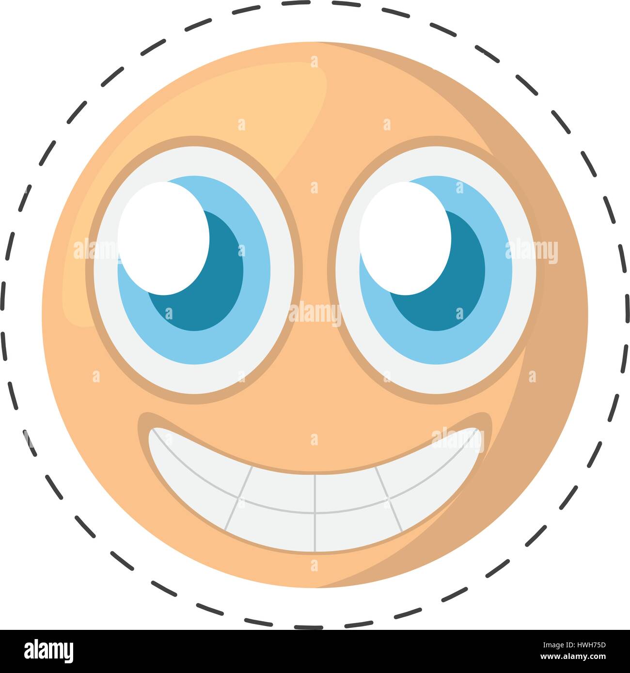happy emoticon comic image Stock Vector Image & Art - Alamy