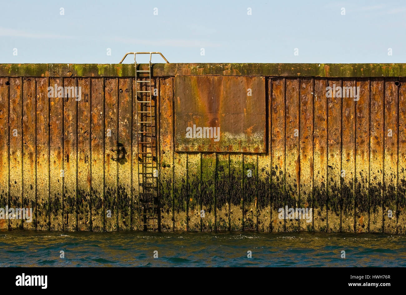 "rusty pier on Helgoland, Germany; Germany; Helgoland; harbour; port ...