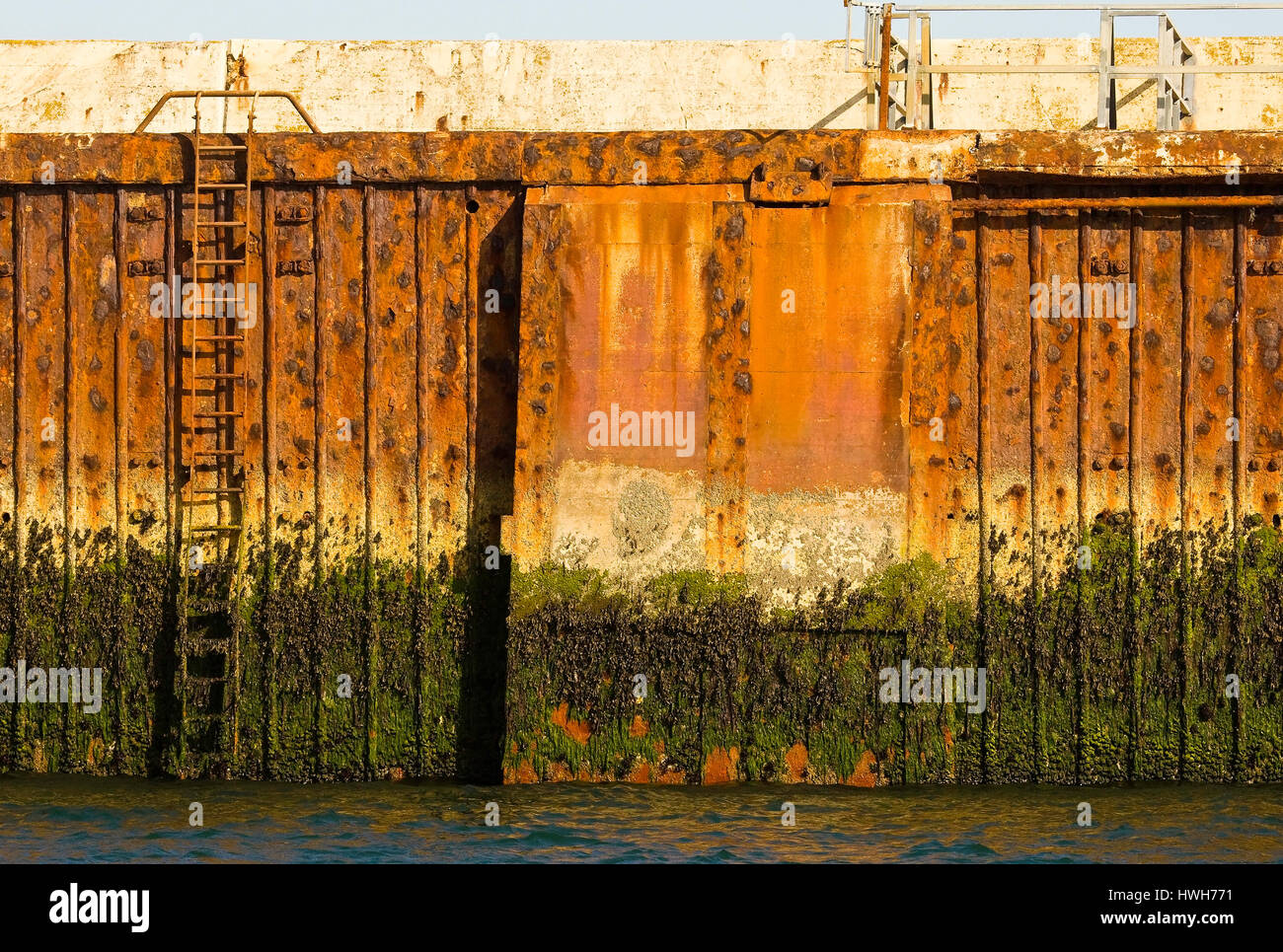 "rusty pier on Helgoland, Germany; Germany; Helgoland; harbour; port ...