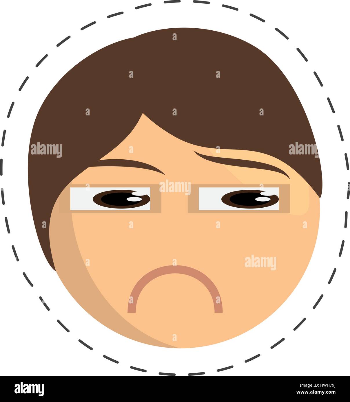 emoticon sad comic image Stock Vector Image & Art - Alamy