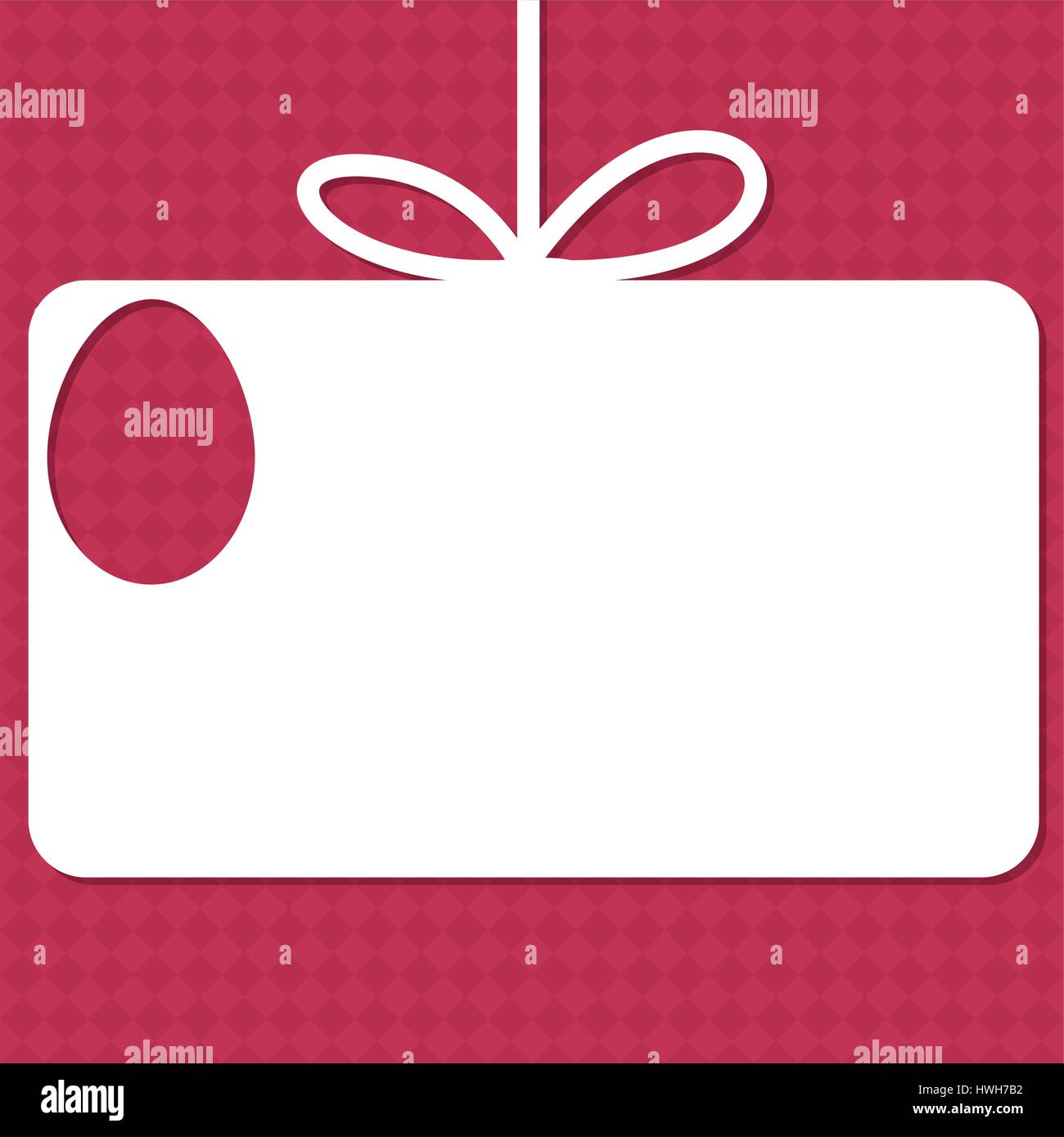Blank gift tag with red ribbon cut out Stock Vector Images - Alamy