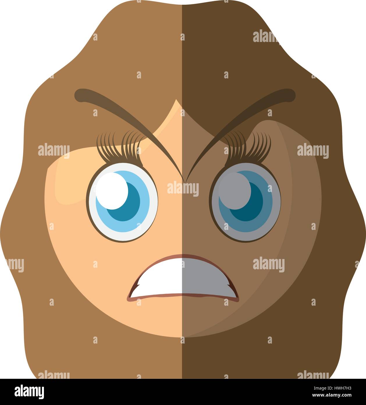 angry emoticon cartoon design Stock Vector Image & Art - Alamy