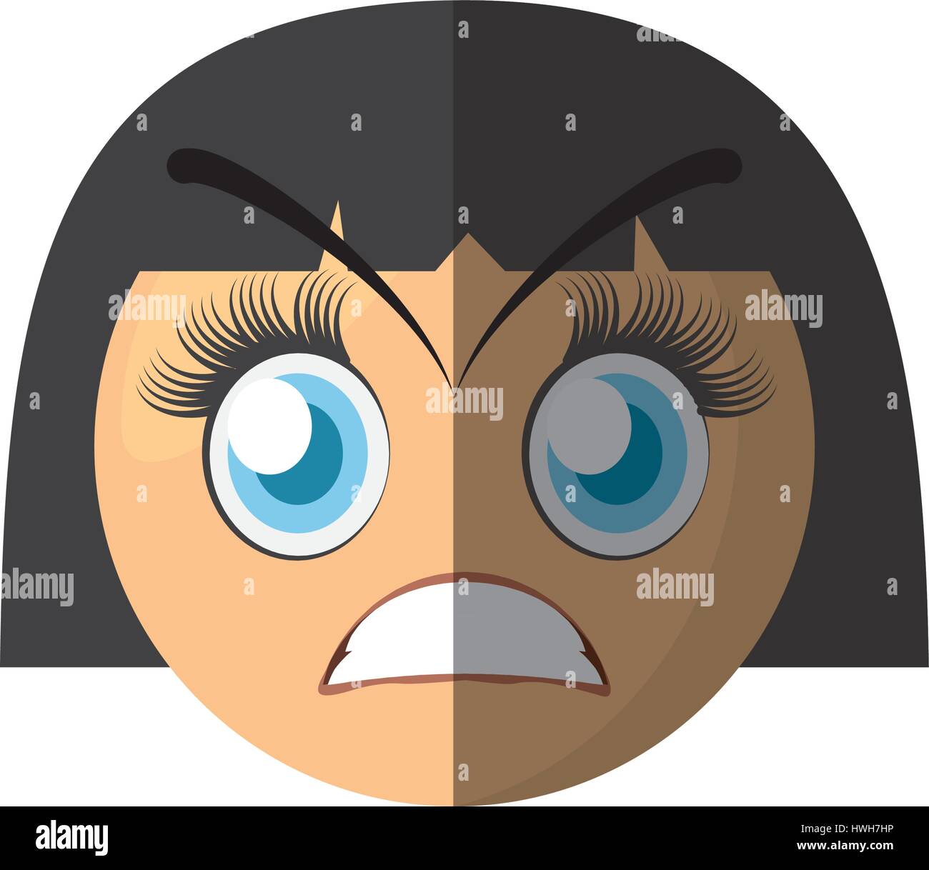 Happy teeth embarrassed smile hi-res stock photography and images - Alamy