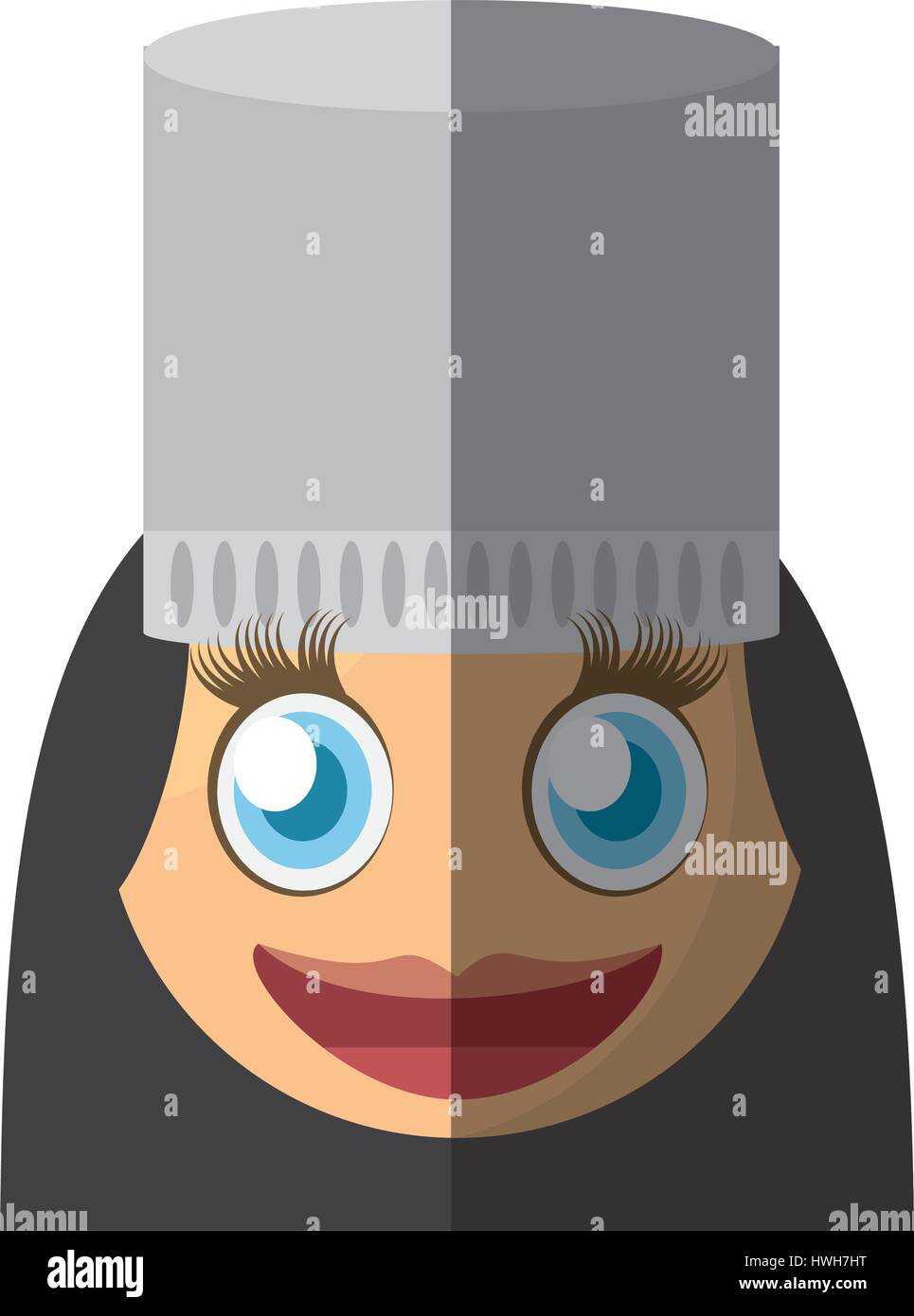 Cheerful female chef smiling Stock Vector Images - Alamy