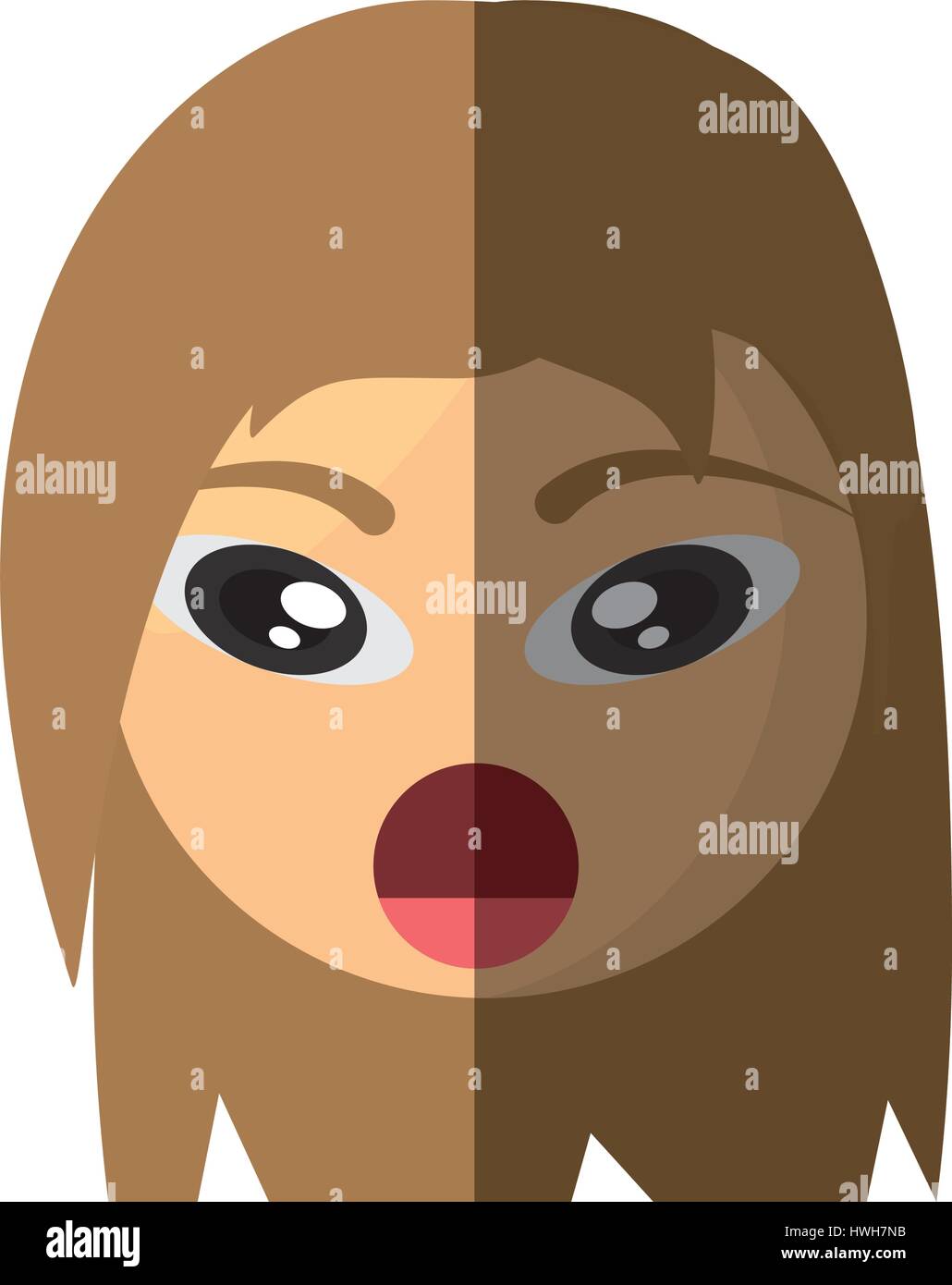 Looking embarrassed Stock Vector Images - Alamy