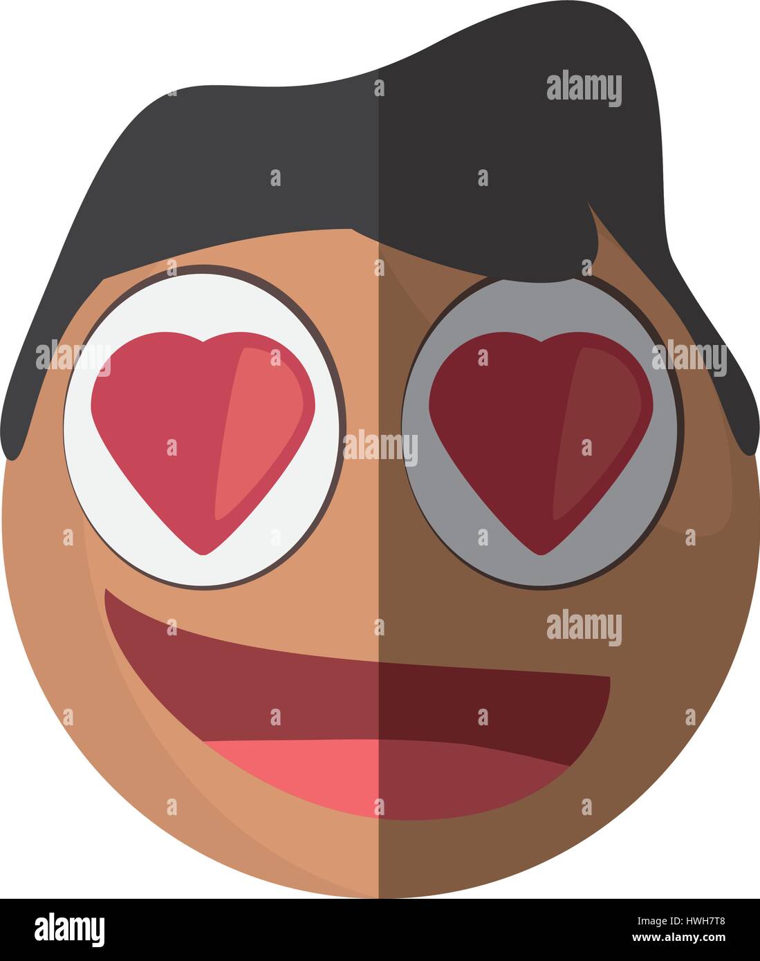 Female love emoticon cartoon design hi-res stock photography and images ...