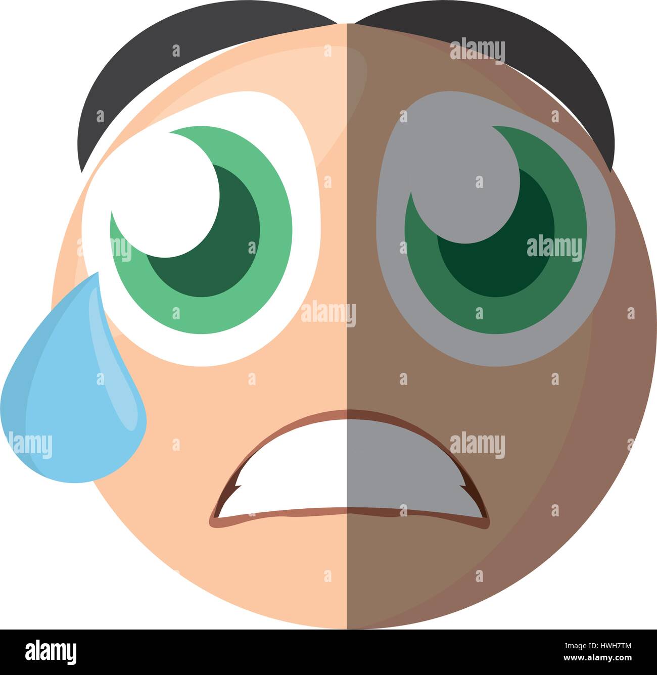 emoticon cry cartoon design Stock Vector Image & Art - Alamy
