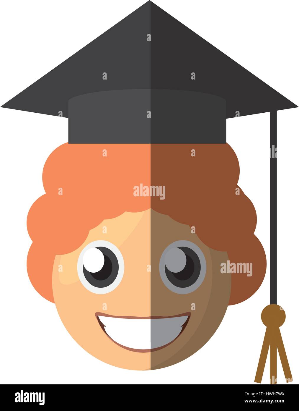 Cartoon boy graduate icon hi-res stock photography and images - Alamy