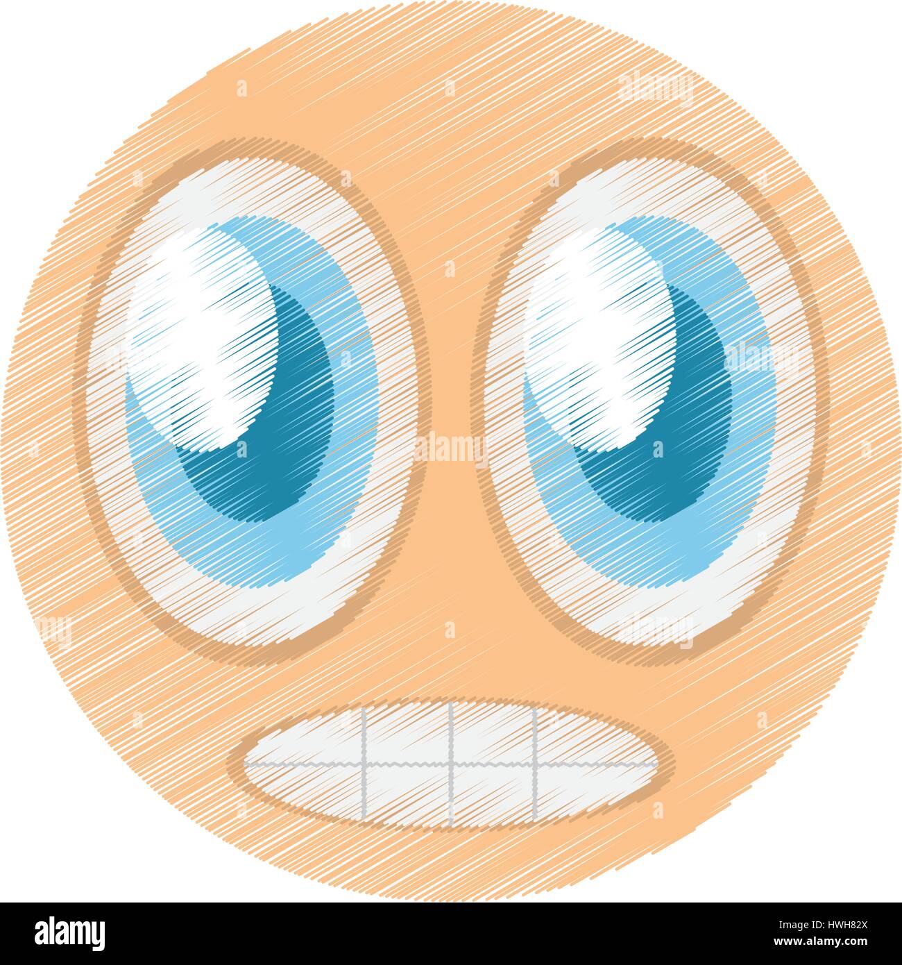 drawing scared emoticon image Stock Vector Image & Art - Alamy