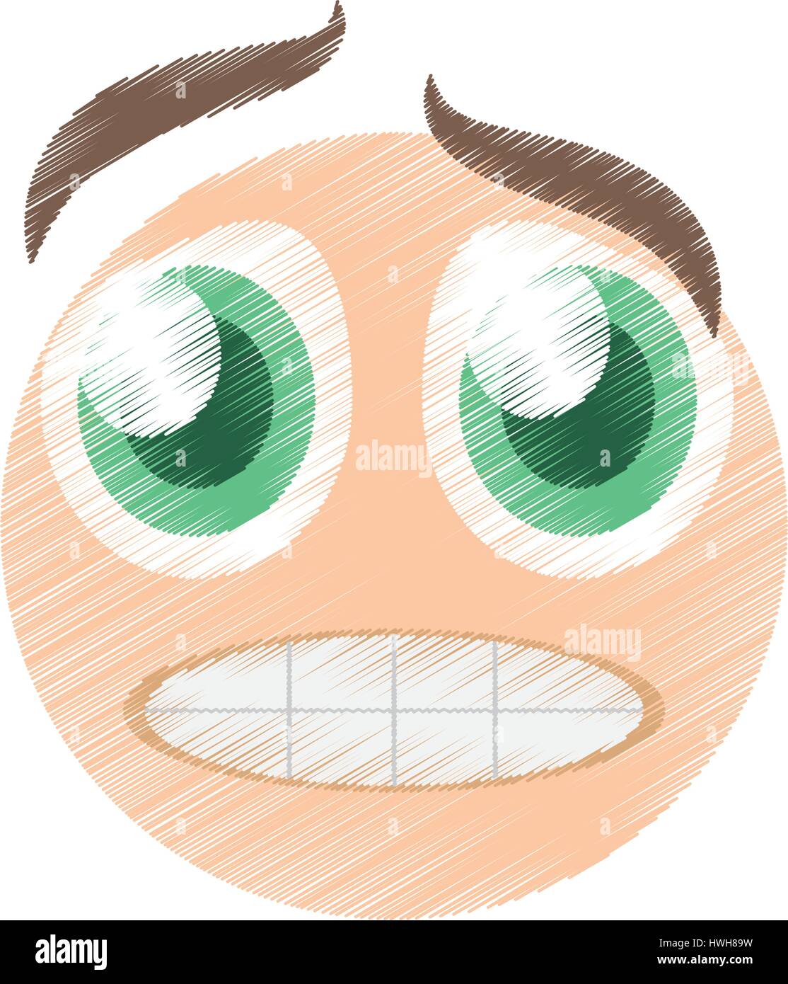 drawing scared emoticon image Stock Vector Image & Art - Alamy