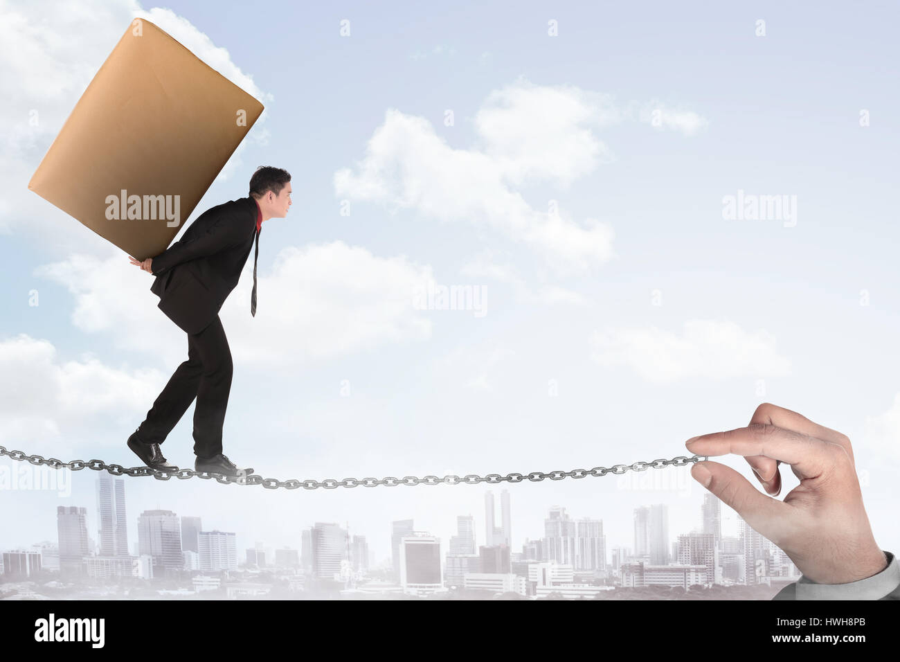 Person carrying box walking hi-res stock photography and images - Alamy