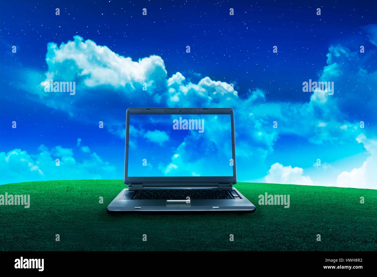 Laptop night sky hi-res stock photography and images - Alamy