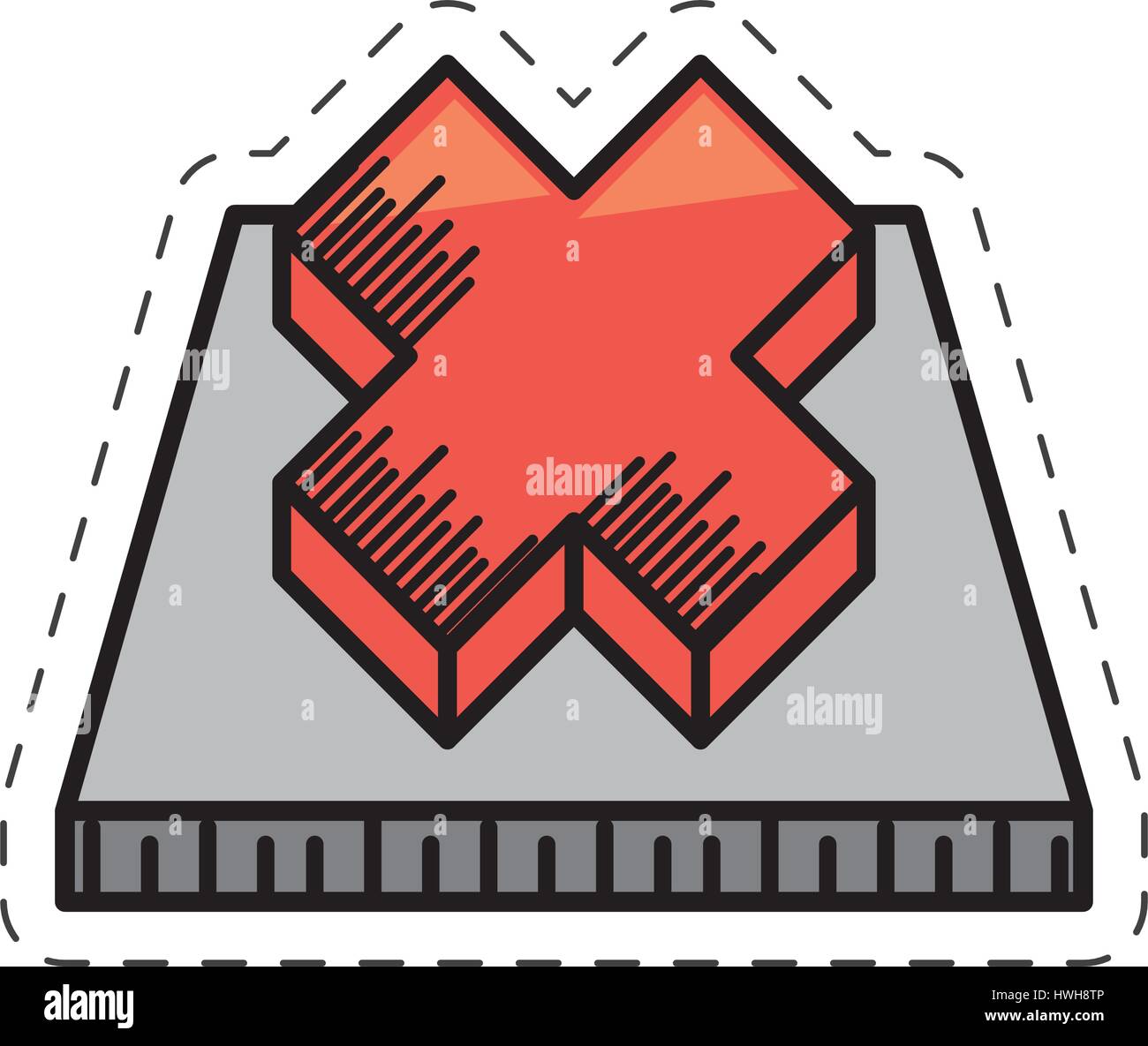 cartoon button error system image Stock Vector Image & Art - Alamy