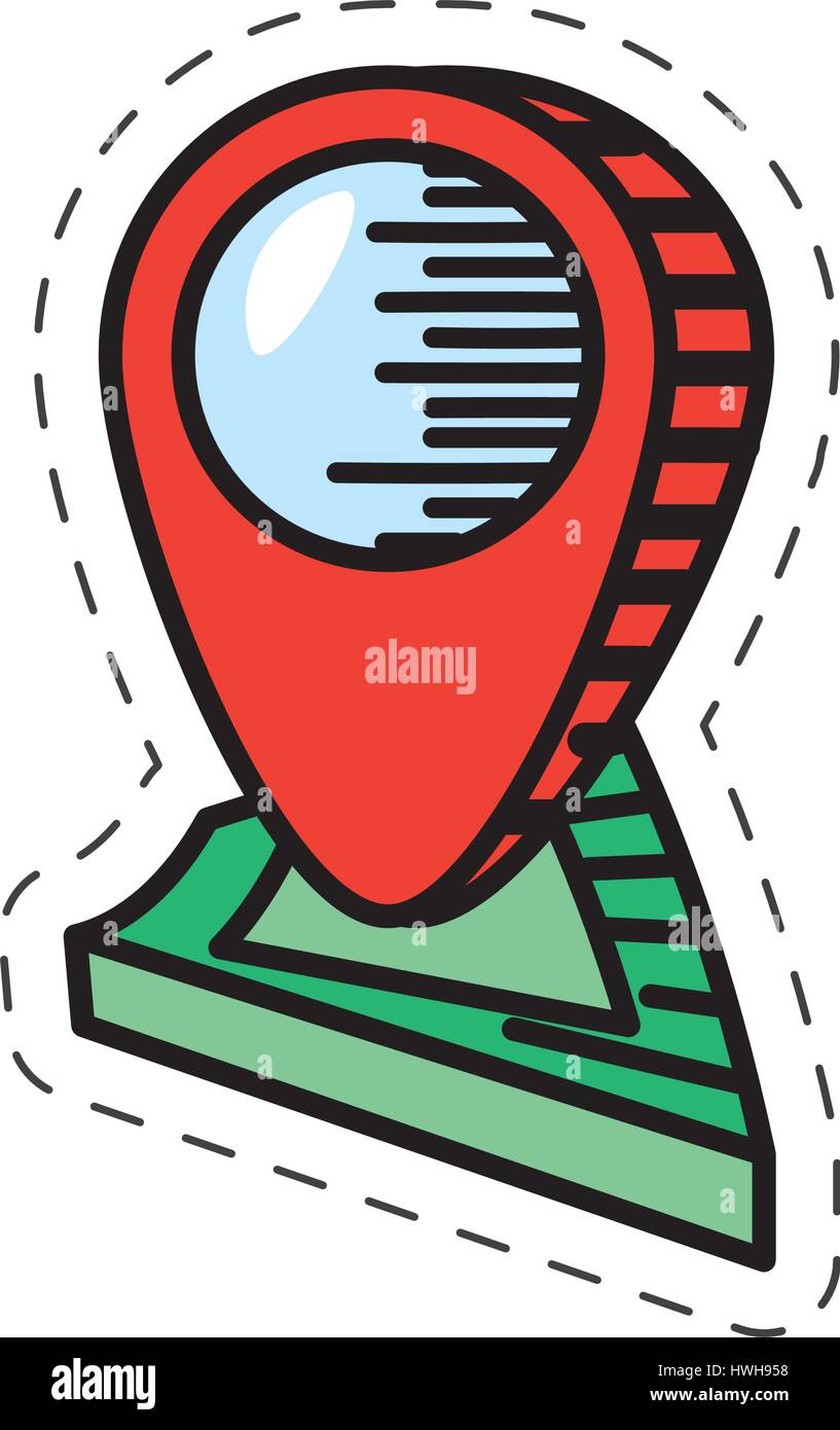 cartoon pointer map navigation location Stock Vector Image & Art - Alamy