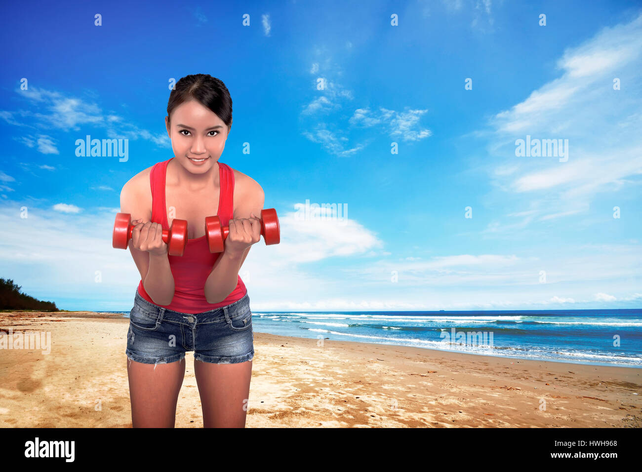 Exercise outside asian hi-res stock photography and images - Alamy