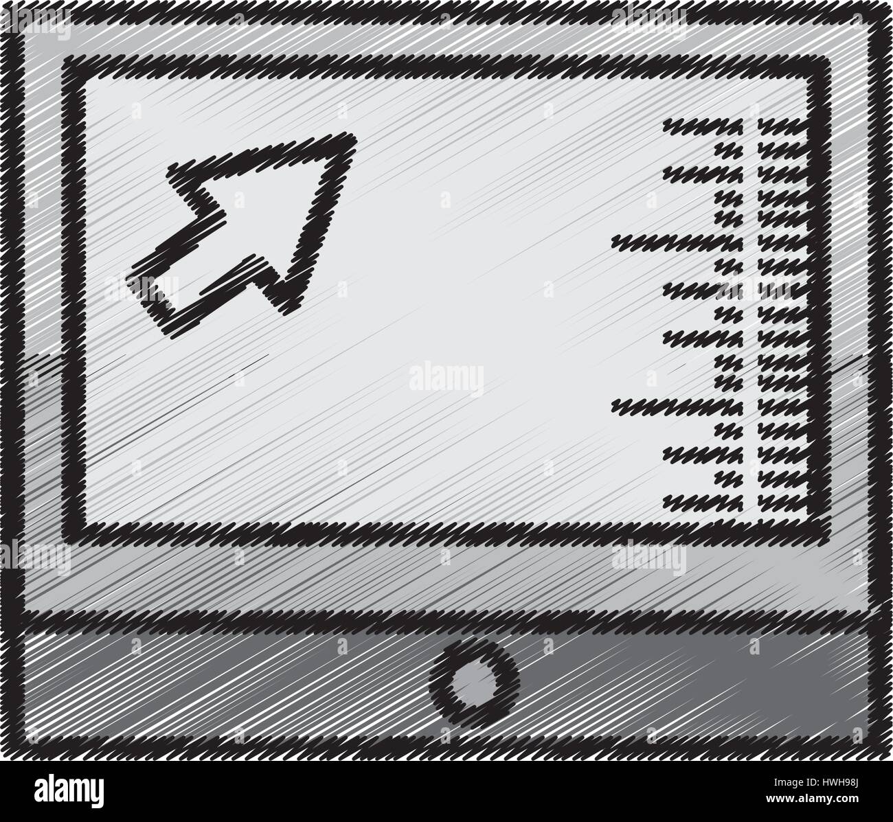 computer screen technology sketch Stock Vector Image & Art - Alamy