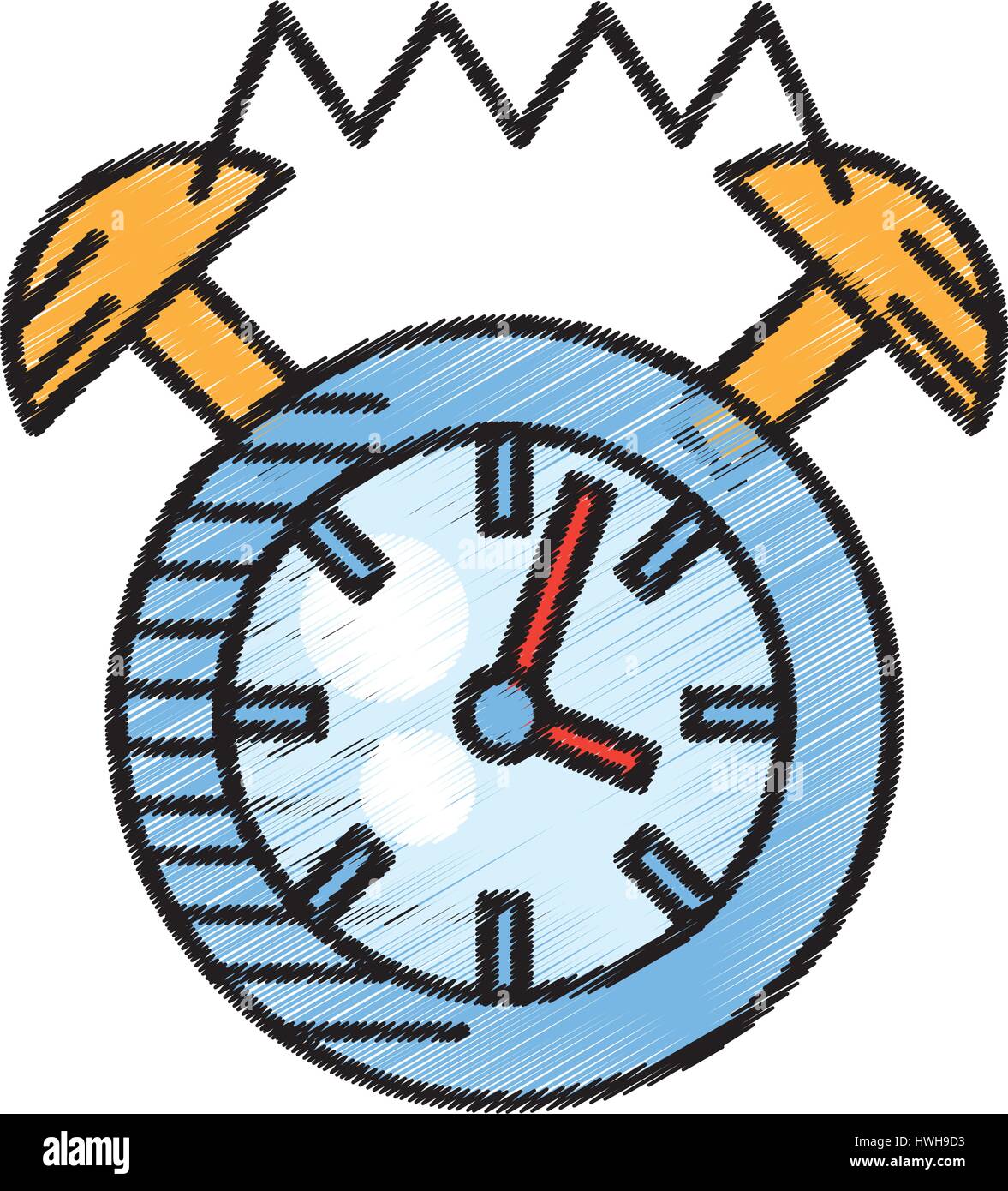 Vintage alarm clock paper Stock Vector Images - Alamy