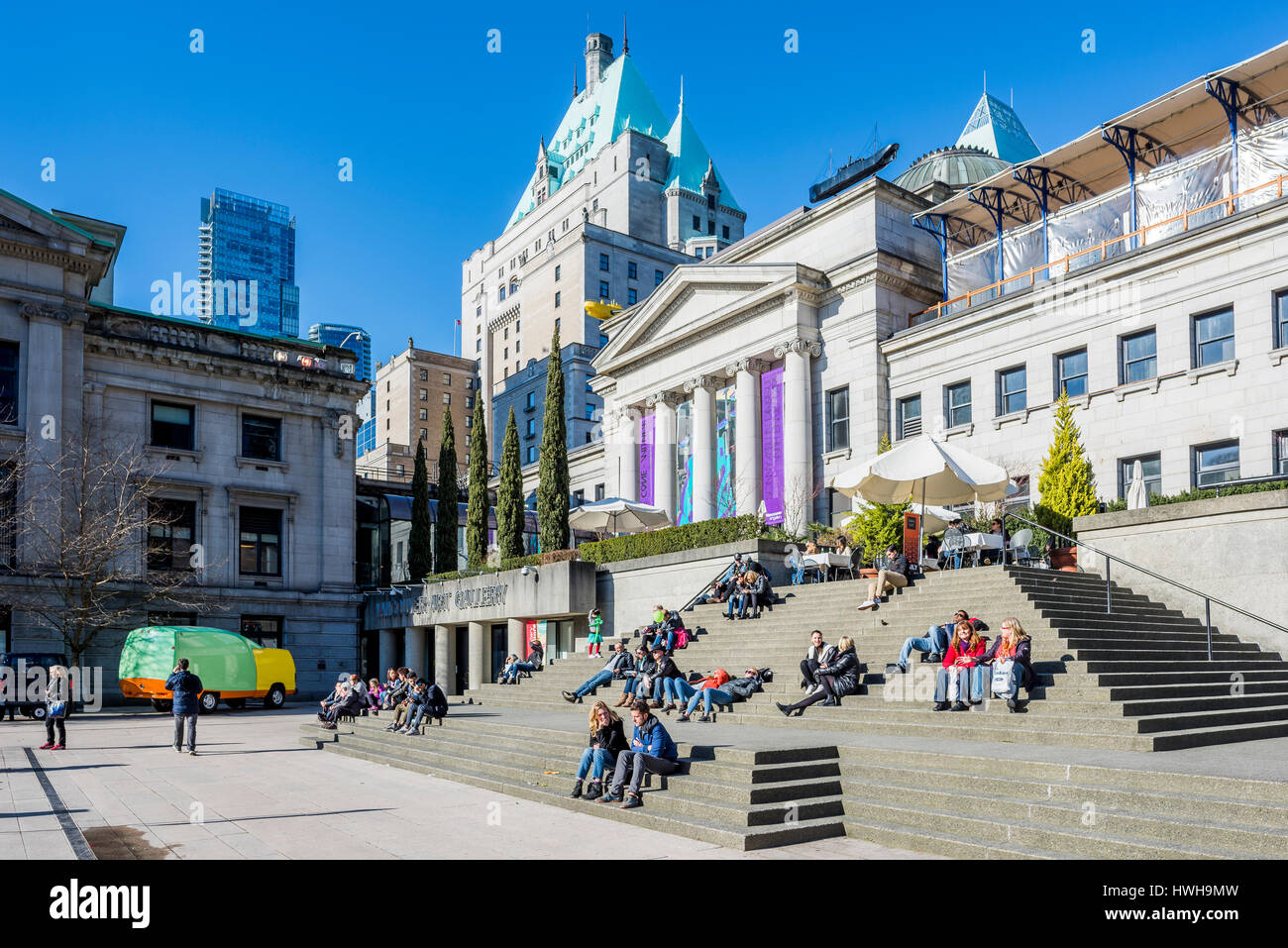 Vancouver Art Gallery, Vancouver, British Columbia, Canada Stock Photo ...
