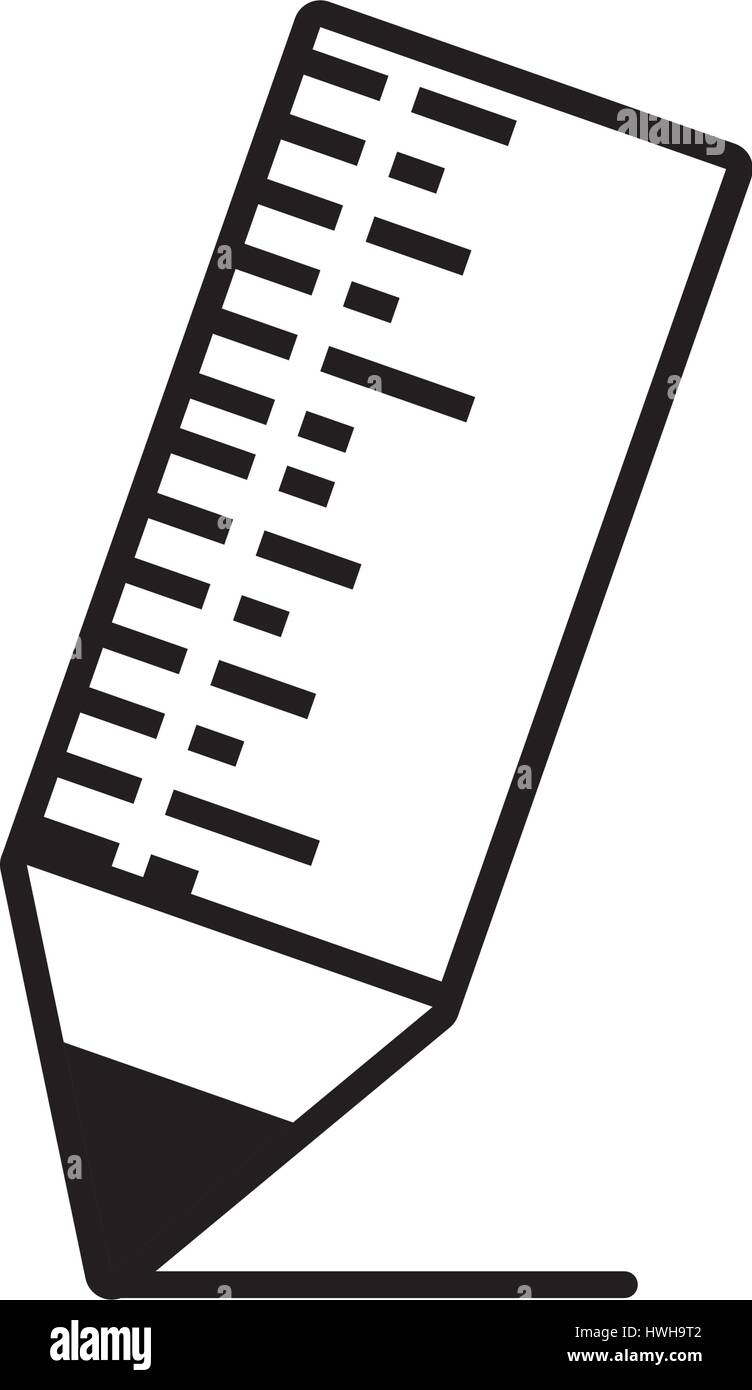 wooden pencil writing outline Stock Vector Image & Art - Alamy