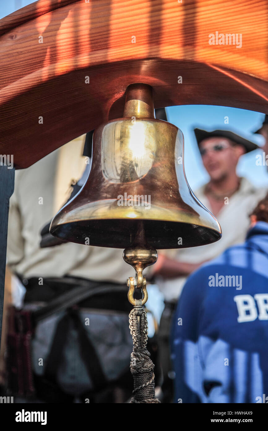 The Bell of Lady Washington Sailing Vessel Stock Photo - Alamy