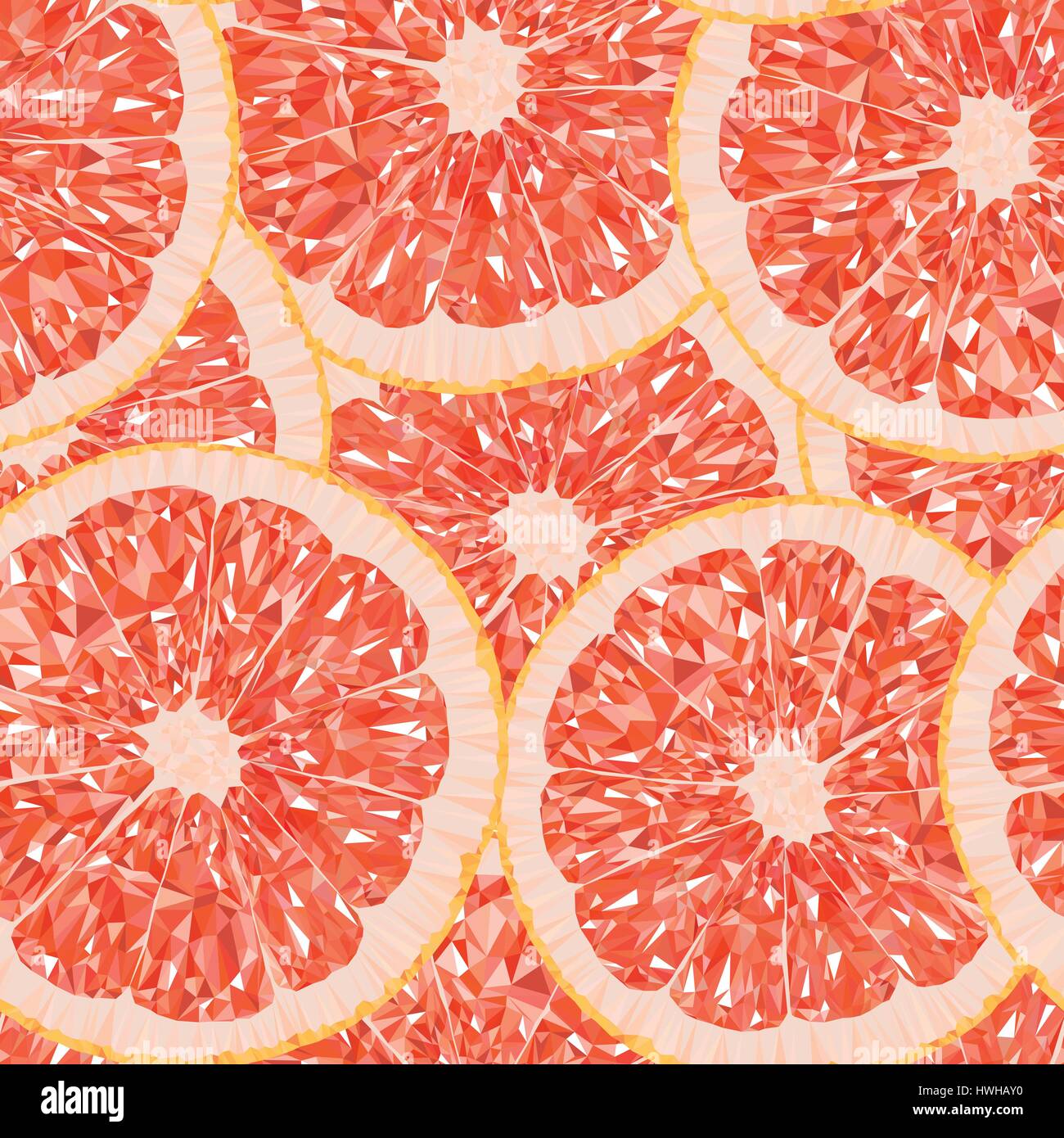 Polygonal vector illustration of a grapefruit slice seamless pattern Stock Vector Image & Art ...