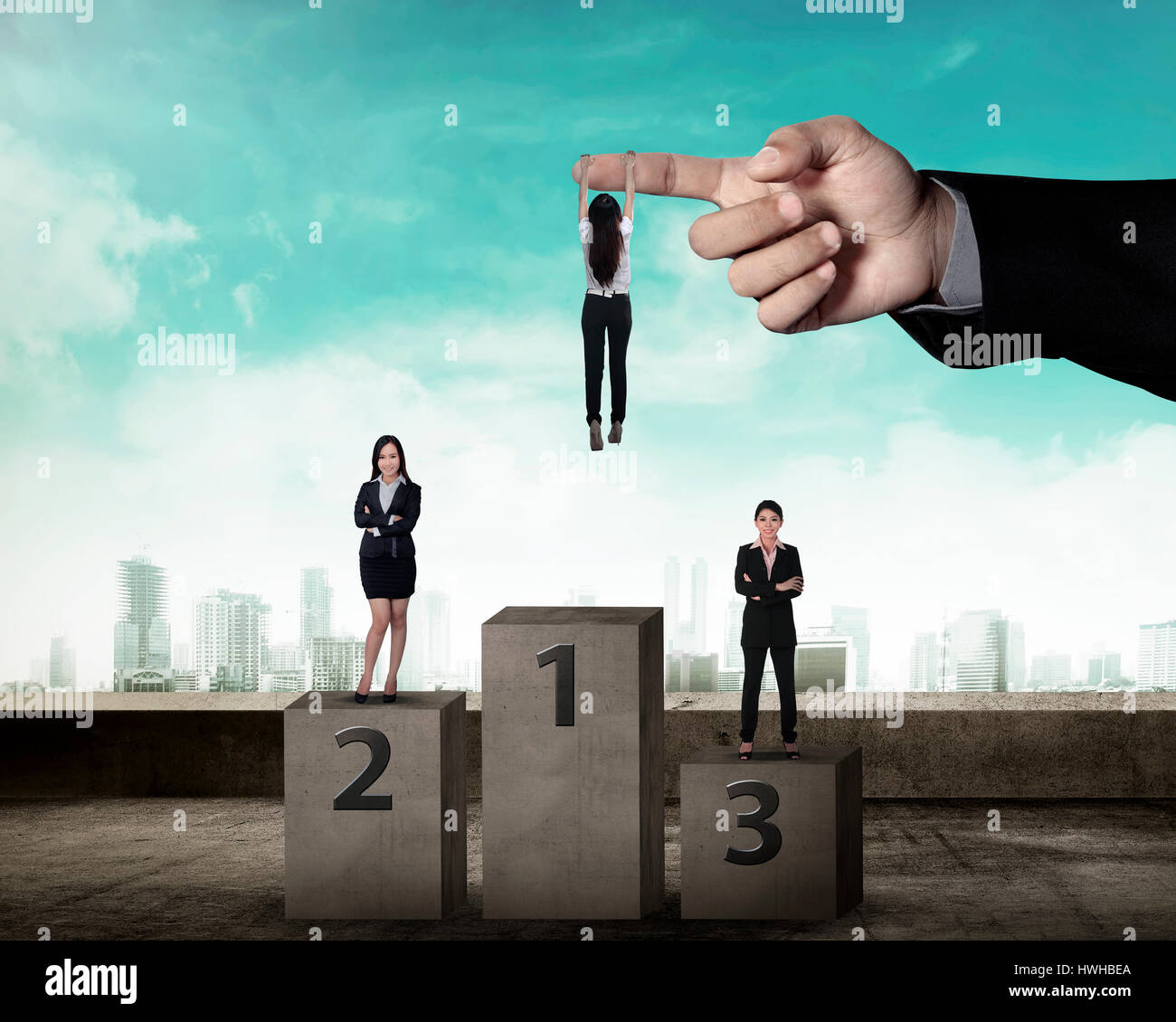 Female career promotion hi-res stock photography and images - Alamy