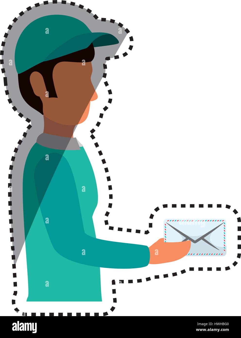 Faceless delivery man Stock Vector Images - Alamy