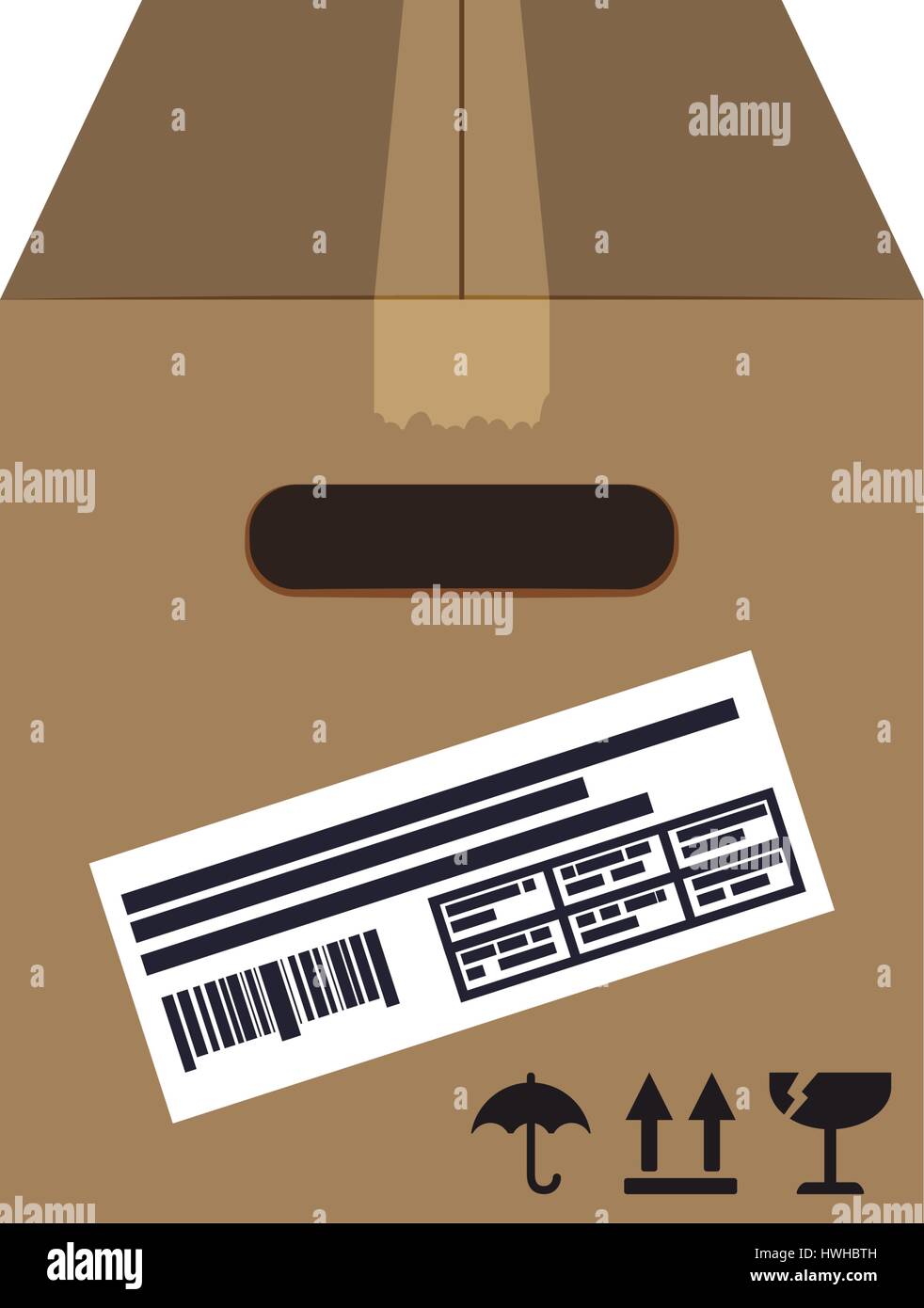 Parcel package brown post tape Stock Vector Images - Alamy