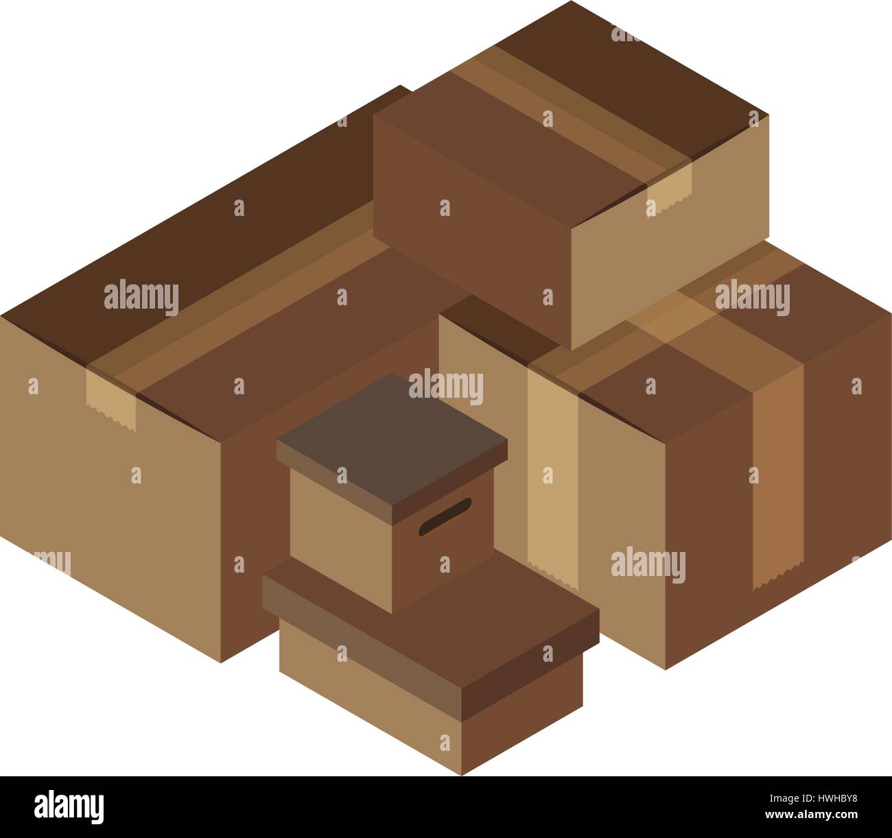 Boxes delivery symbols Stock Vector Images - Alamy