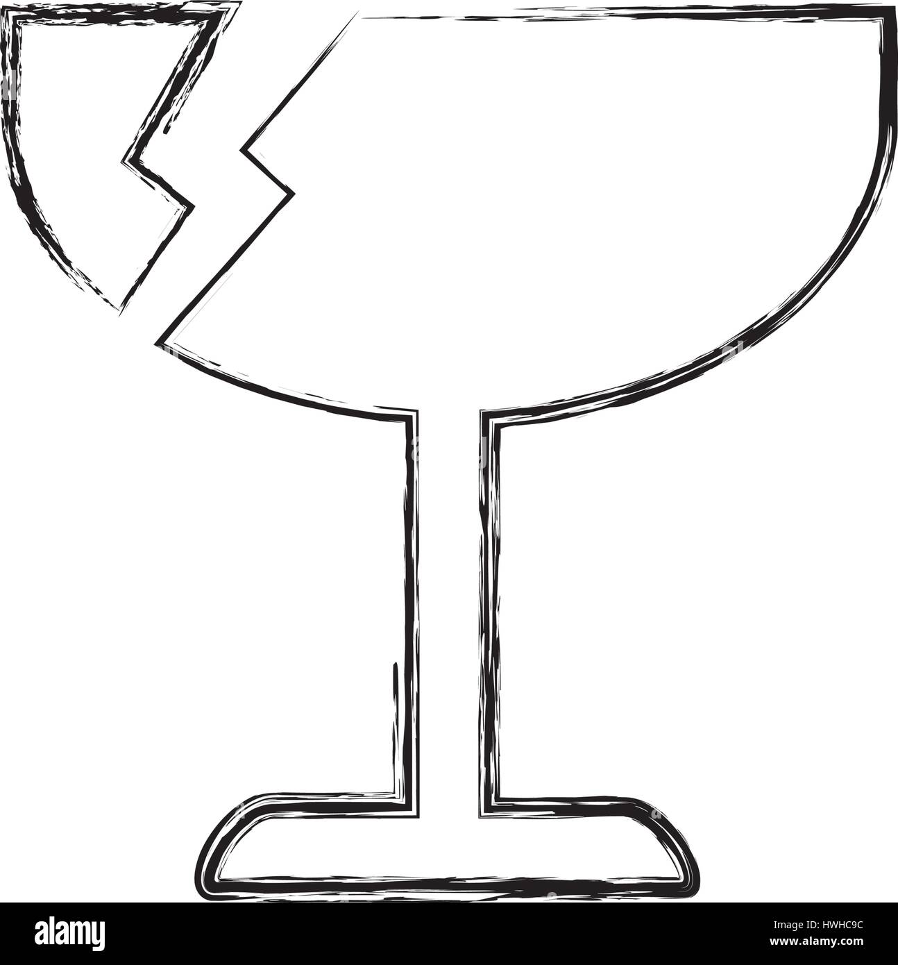 Cup broken delivery Stock Vector Image & Art - Alamy