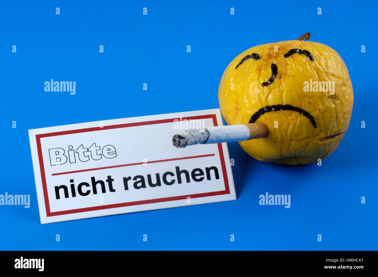 Cigarette, cut out, object, cigarette in an apple face smoke, smokers ...